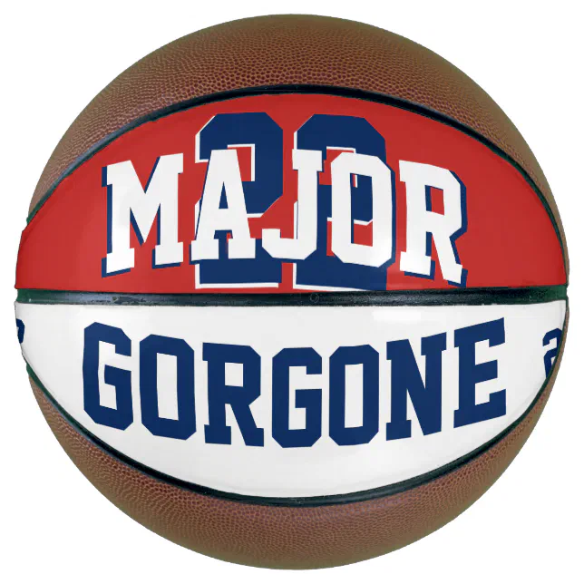 Custom Red White Blue Basketball Full Size School | Zazzle