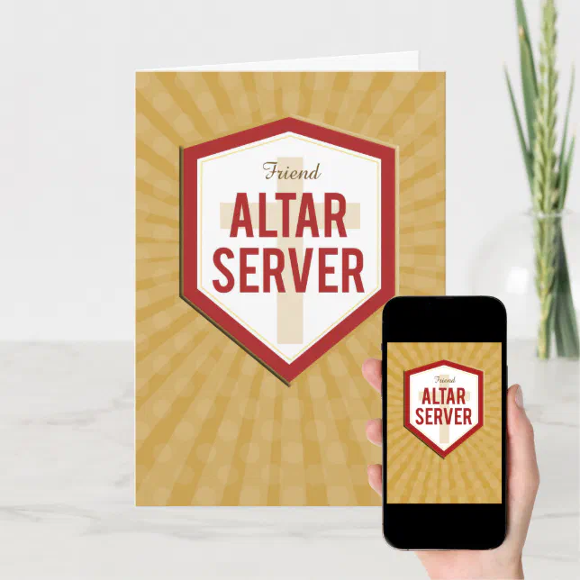 Custom Relation, Altar Server Congratulations Card | Zazzle