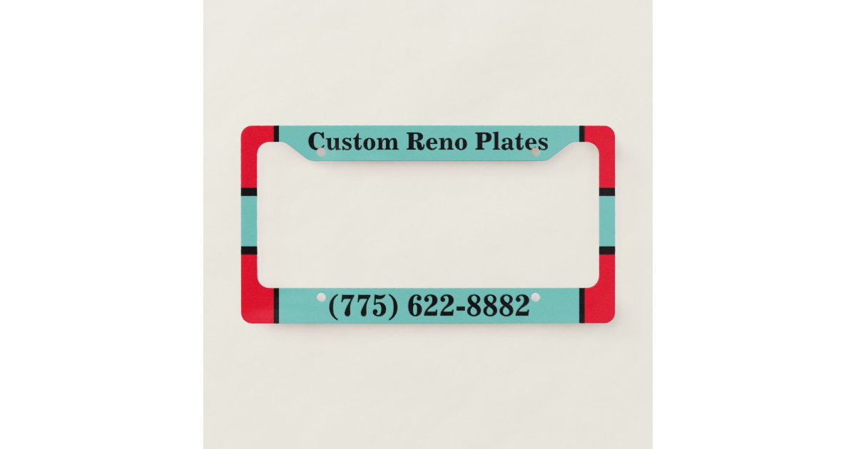 Custom Reno License Plate Frame | Zazzle