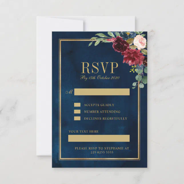 custom request RSVP card | Zazzle