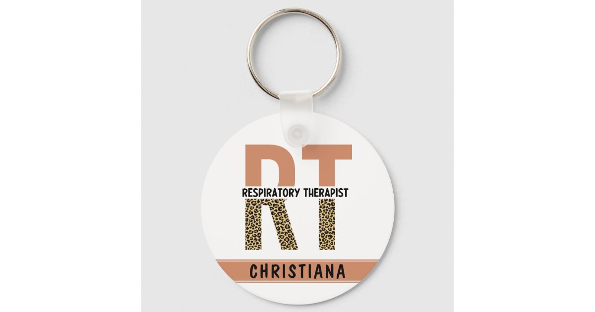 Custom Respiratory Therapist RT Gift Keychain | Zazzle