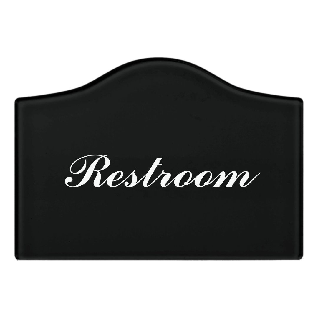 Custom restroom washroom toilet wc door signs | Zazzle