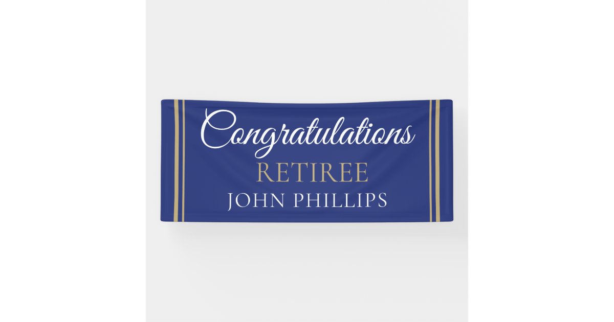 CUSTOM RETIREMENT banner | Zazzle