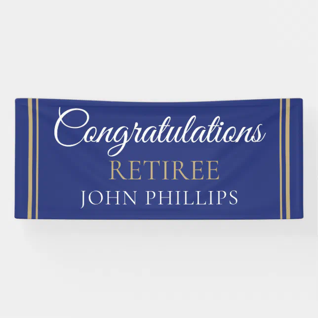 CUSTOM RETIREMENT banner | Zazzle