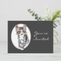 Custom Retirement Invite Sweet Little Kitty Cat | Zazzle