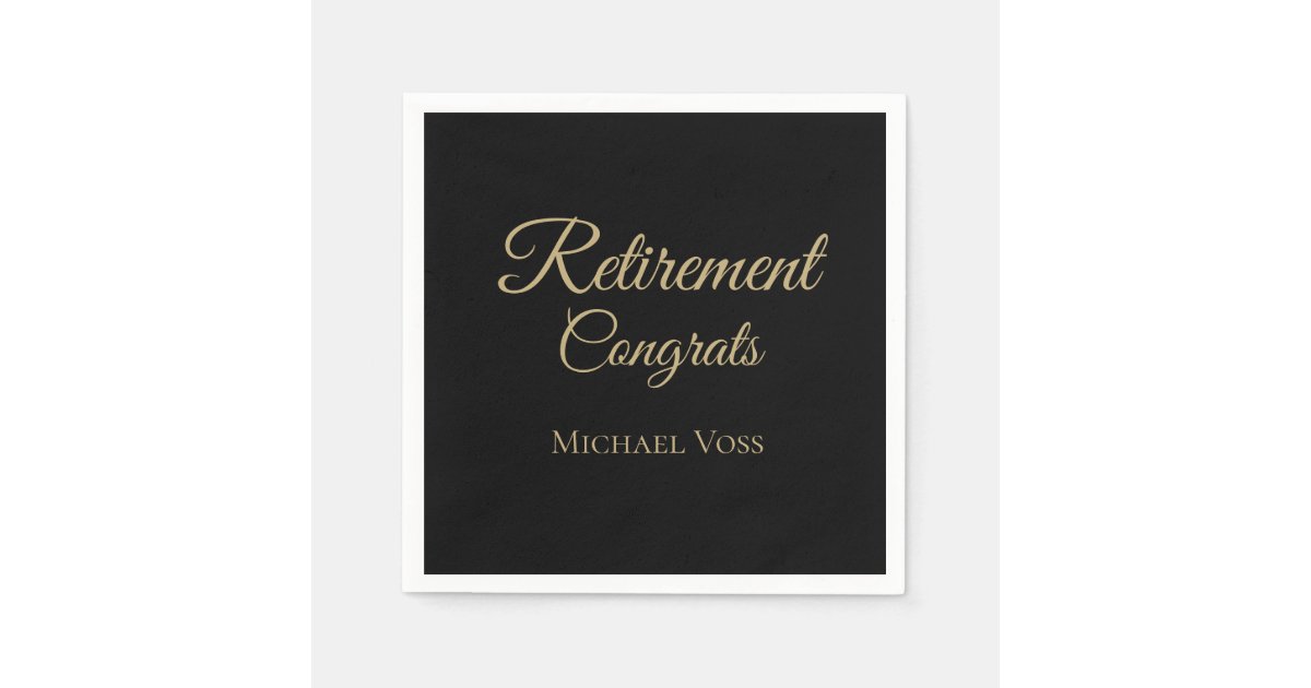 Custom retirement napkins | Zazzle
