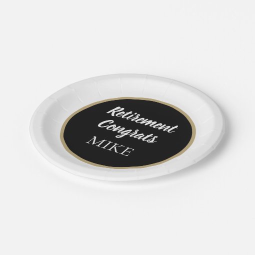 Custom retirement paper plates | Zazzle