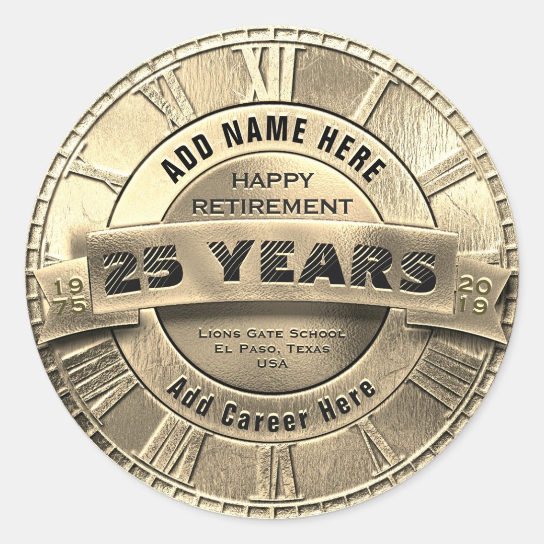 Custom Retirement Sticker | Zazzle