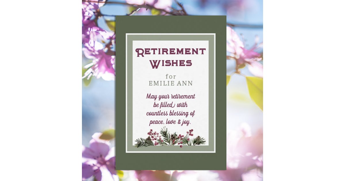 Custom Retirement Wishes for Friend Card | Zazzle