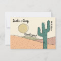 Custom Retro Boho Desert Cactus Wedding Thank You Card | Zazzle