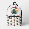 Custom Retro Bowling Pins Team & Player Name Printed Backpack | Zazzle