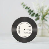 Custom Retro Faux Vinyl Record Music 30th Birthday Invitation | Zazzle