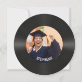 Custom Retro Faux Vinyl Record Music Graduation Announcement | Zazzle