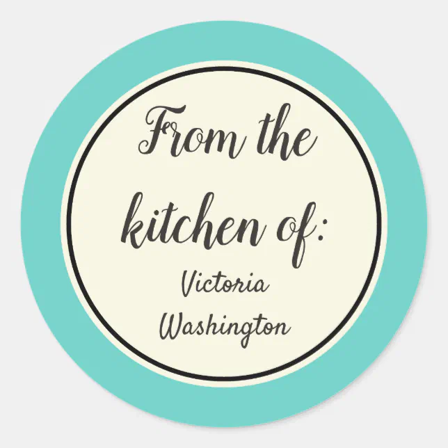 Custom Retro Kitchen Food Gift Tag Label Stickers | Zazzle