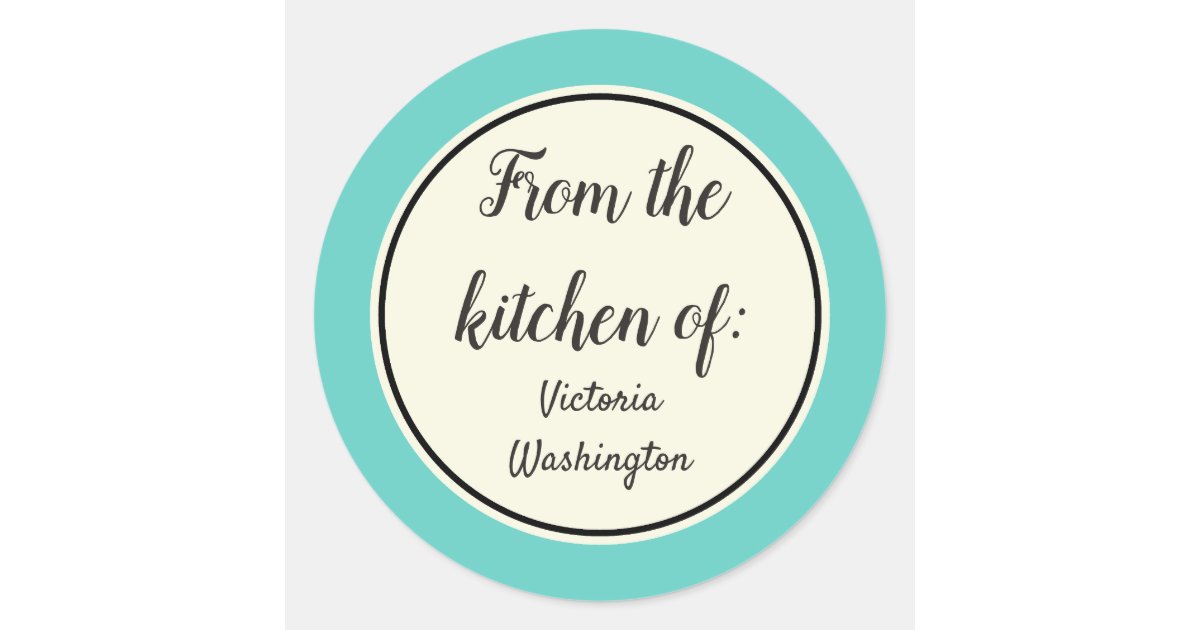 Custom Retro Kitchen Food Gift Tag Label Stickers | Zazzle