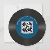 Custom Retro Navy Faux Vinyl Record Wedding Invitation | Zazzle