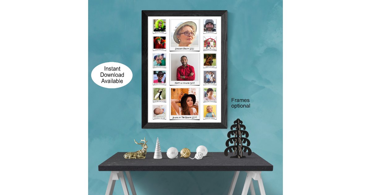 Custom Retro Photo Collage And Text Poster | Zazzle