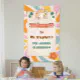 Custom Retro Style Welcome Teacher's Classroom Banner | Zazzle