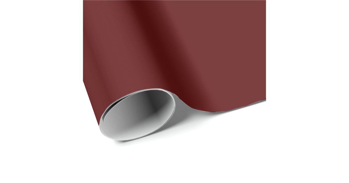 Custom Retro Vintage Dark Red Brown Solid Color Wrapping Paper | Zazzle