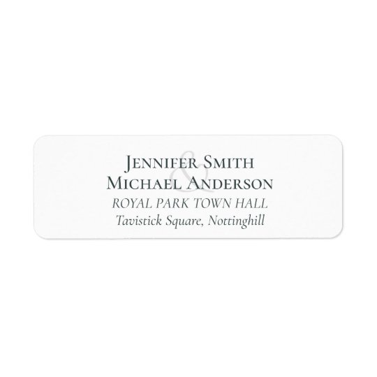 Custom Return Address Labels Templates Classic | Zazzle.com