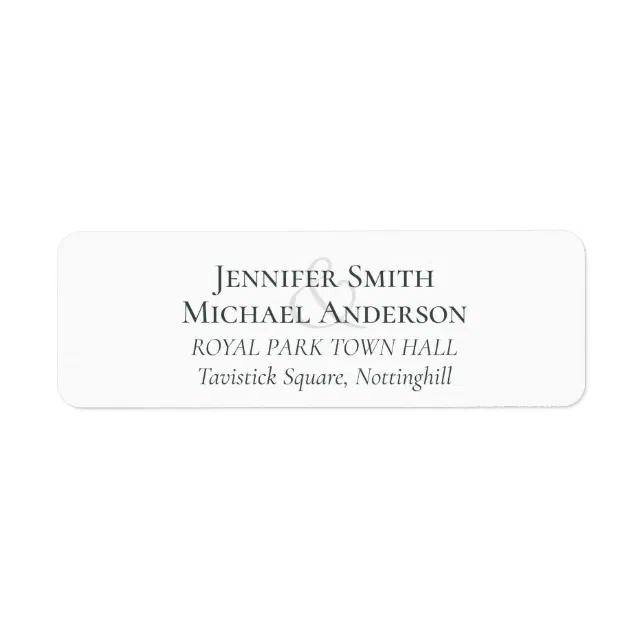 Custom Return Address Labels Templates Classic | Zazzle