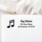 Custom Return Address Labels with music note logo | Zazzle