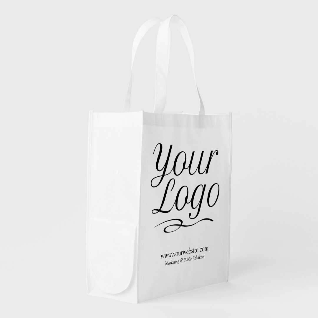 Custom Reusable Grocery Bag Promotional Logo | Zazzle
