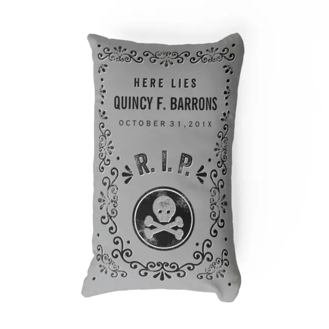 Custom RIP Halloween Tombstone Lumbar Pillow | Zazzle
