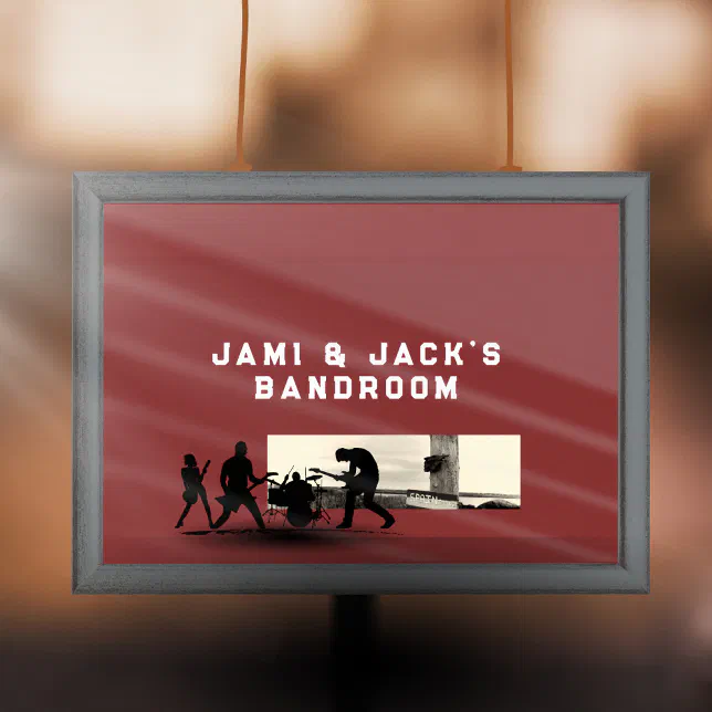 Custom Rock Band Room | Music Studio Poster Sign | Zazzle