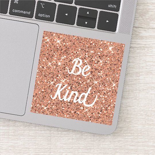 Custom Rose Gold Sparkle Glitter Cut Vinyl Sticker | Zazzle.com