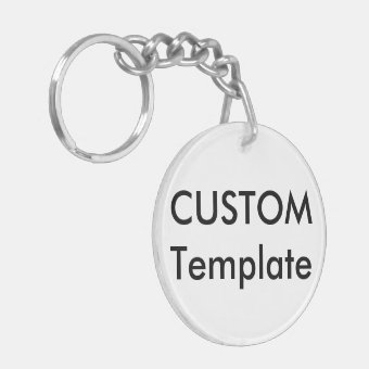 Custom Round Acrylic Keychain Key Ring - 2 Sided | Zazzle