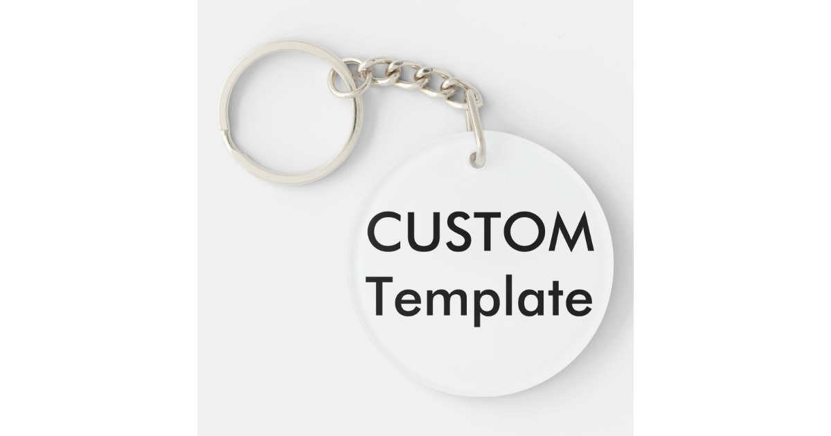 Custom Round Acrylic Keychain Key Ring - 2 Sided | Zazzle