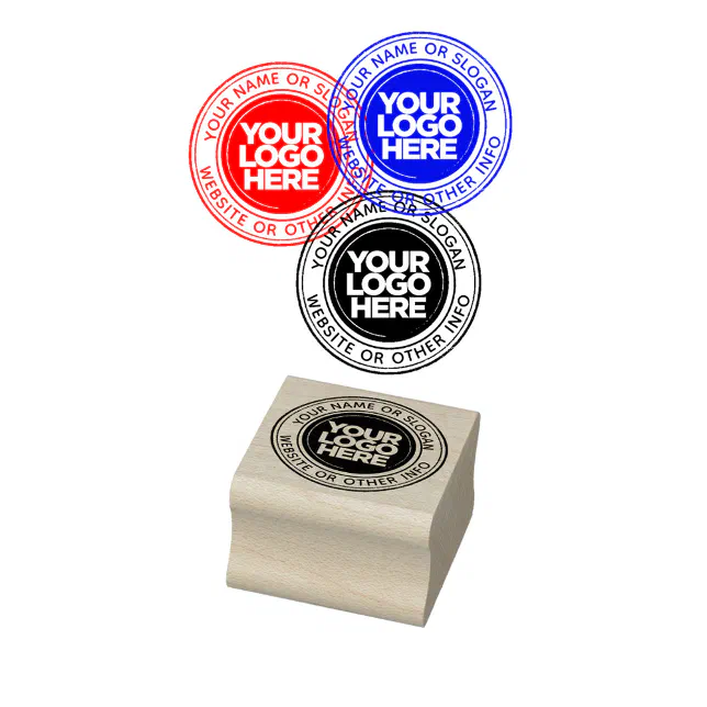 Custom Round Business Rubber Stamps | Zazzle