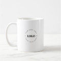 Custom Round Circle Business Logo Minimalist Plain Coffee Mug | Zazzle