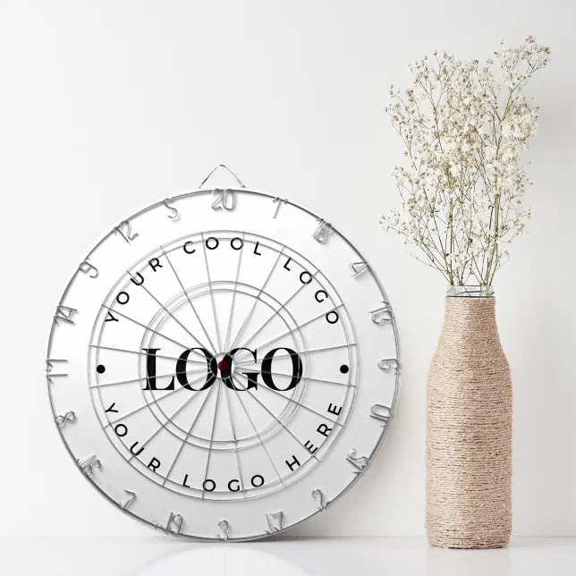 Custom Round Circle Business Logo Minimalist Plain Dart Board | Zazzle
