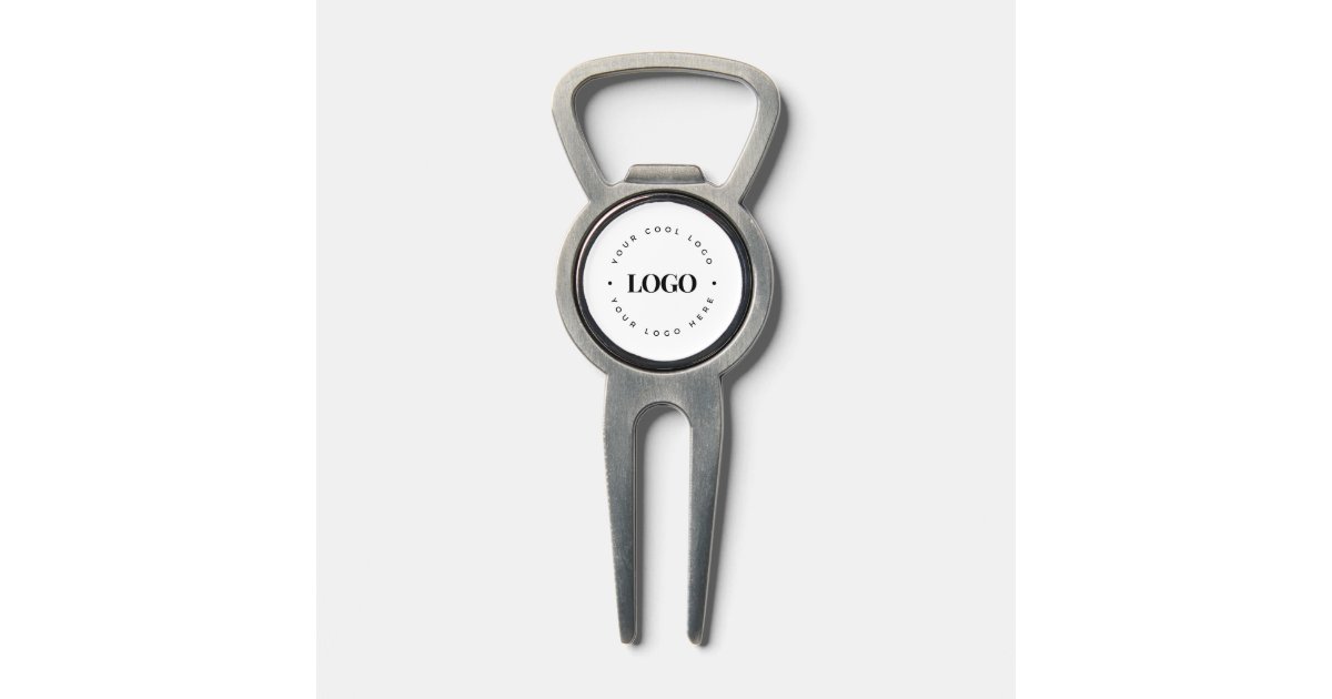 Custom Round Circle Business Logo Minimalist Plain Divot Tool | Zazzle