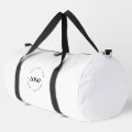 Custom Round Circle Business Logo Minimalist Plain Duffle Bag | Zazzle