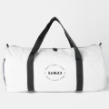 Custom Round Circle Business Logo Minimalist Plain Duffle Bag | Zazzle