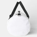 Custom Round Circle Business Logo Minimalist Plain Duffle Bag | Zazzle