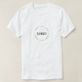 Custom Round Circle Business Logo Minimalist Plain T-Shirt | Zazzle