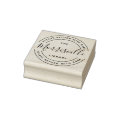 Custom Round From The Library Of Script Name Rubber Stamp | Zazzle