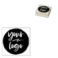 Custom Round Logo Business Design Your Own Company Rubber Stamp | Zazzle