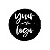 Custom Round Logo Business Design Your Own Company Rubber Stamp | Zazzle
