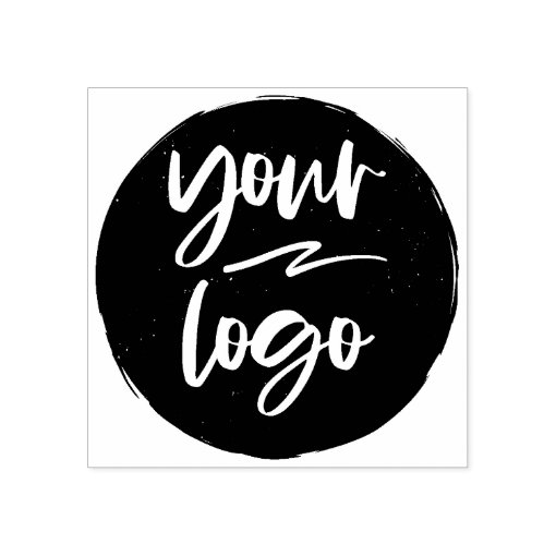 Custom Round Logo Business Design Your Own Company Rubber Stamp | Zazzle