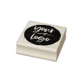 Custom Round Logo Business Design Your Own Company Rubber Stamp | Zazzle