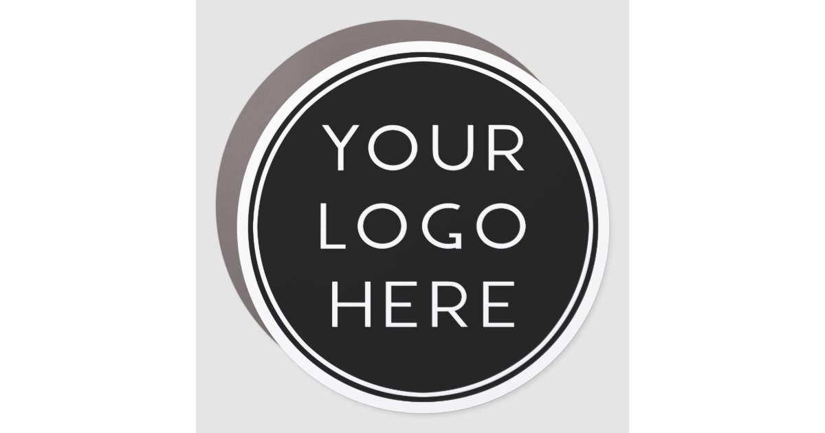 Custom Round Logo Business Promo Car Magnet | Zazzle