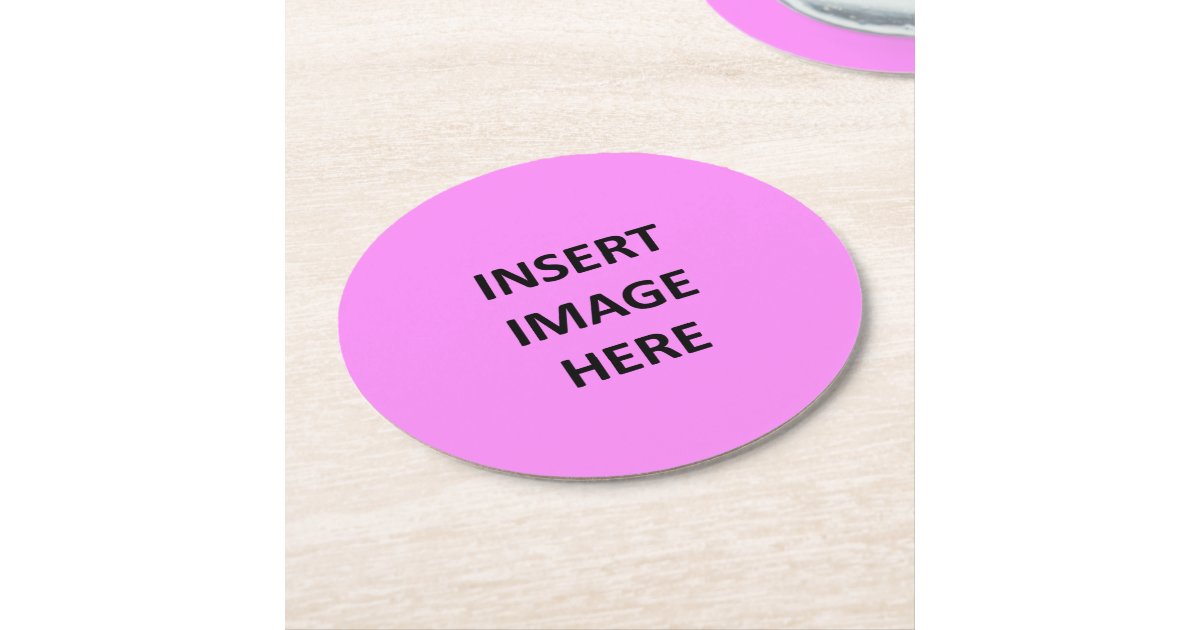 Custom Round Pulp Board Coaster Template | Zazzle