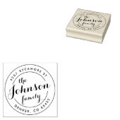 Custom Round Return Address Stamp | Zazzle