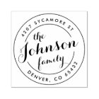 Custom Round Return Address Stamp | Zazzle