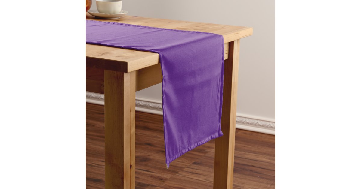 Custom Royal Purple Solid Color Elite High Quality Short Table Runner ...